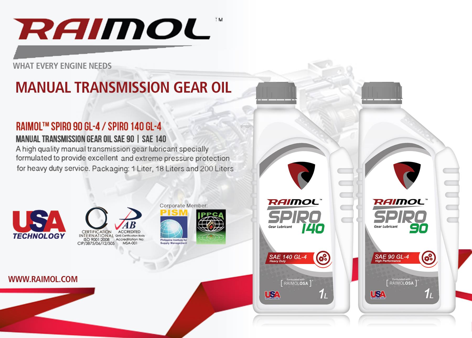 Raimol Gear Oil SAE 90 140 – Zenith Hub
