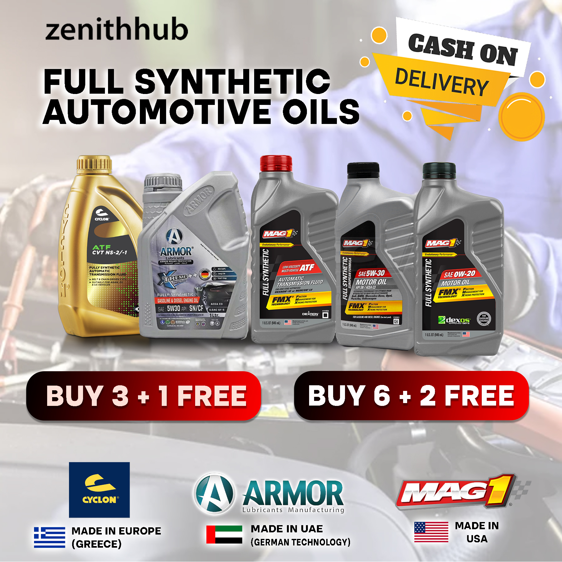 Armor Full Synthetic 5W-30 – 1L (Gas / Diesel) – Zenith Hub