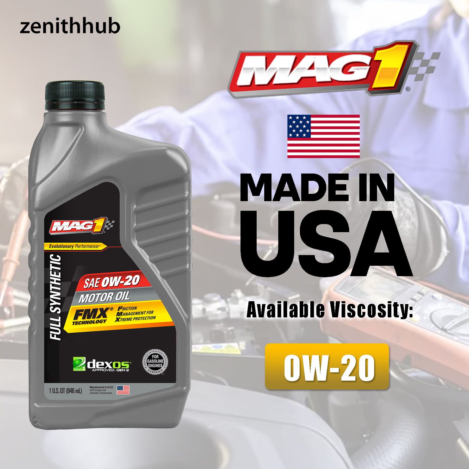 Mag-1 Full Synthetic 0W-20 – 1L (Gas Engine) – Zenith Hub