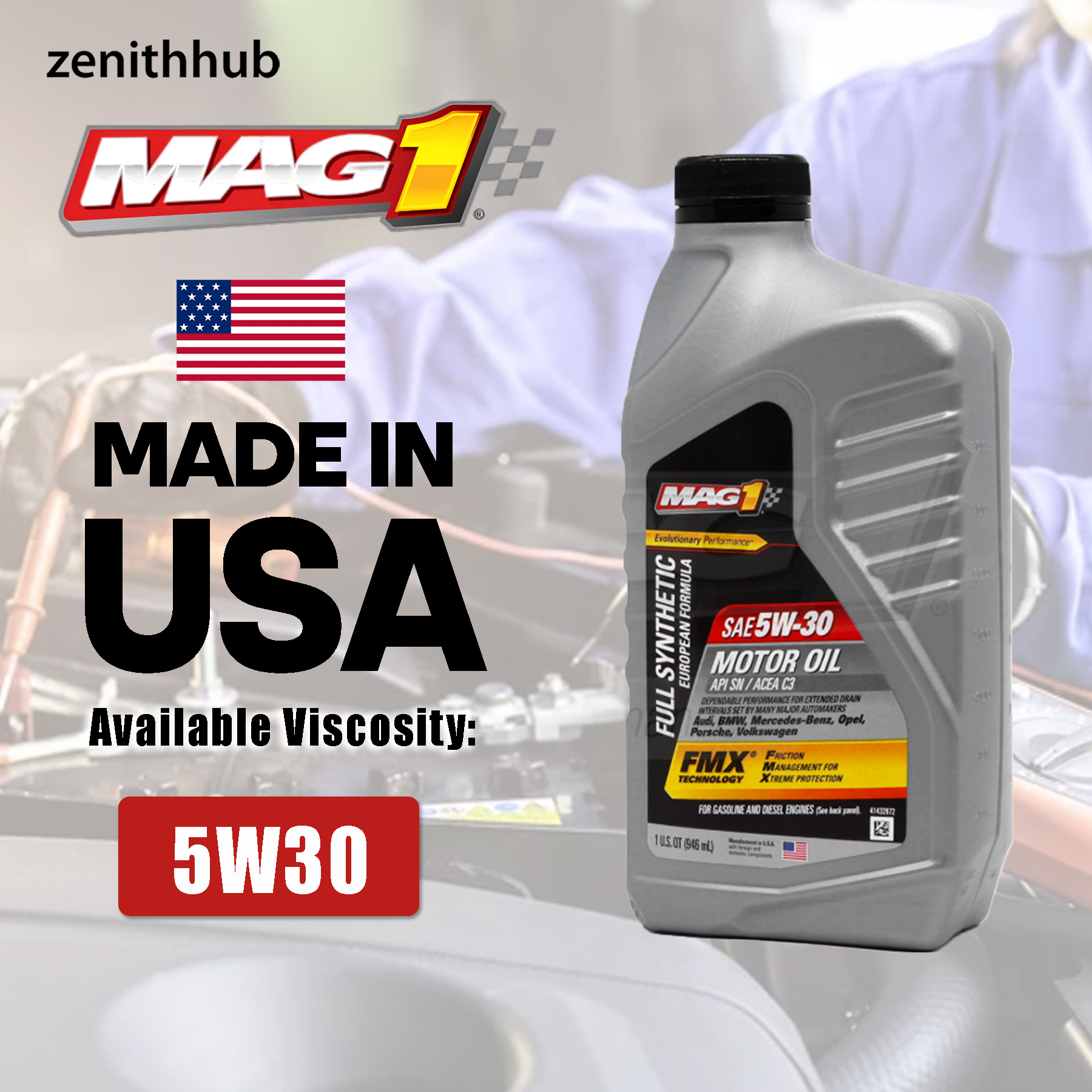 Mag-1 Full Synthetic 5W-30 – 1L (Gas / Diesel Engine) – Zenith Hub