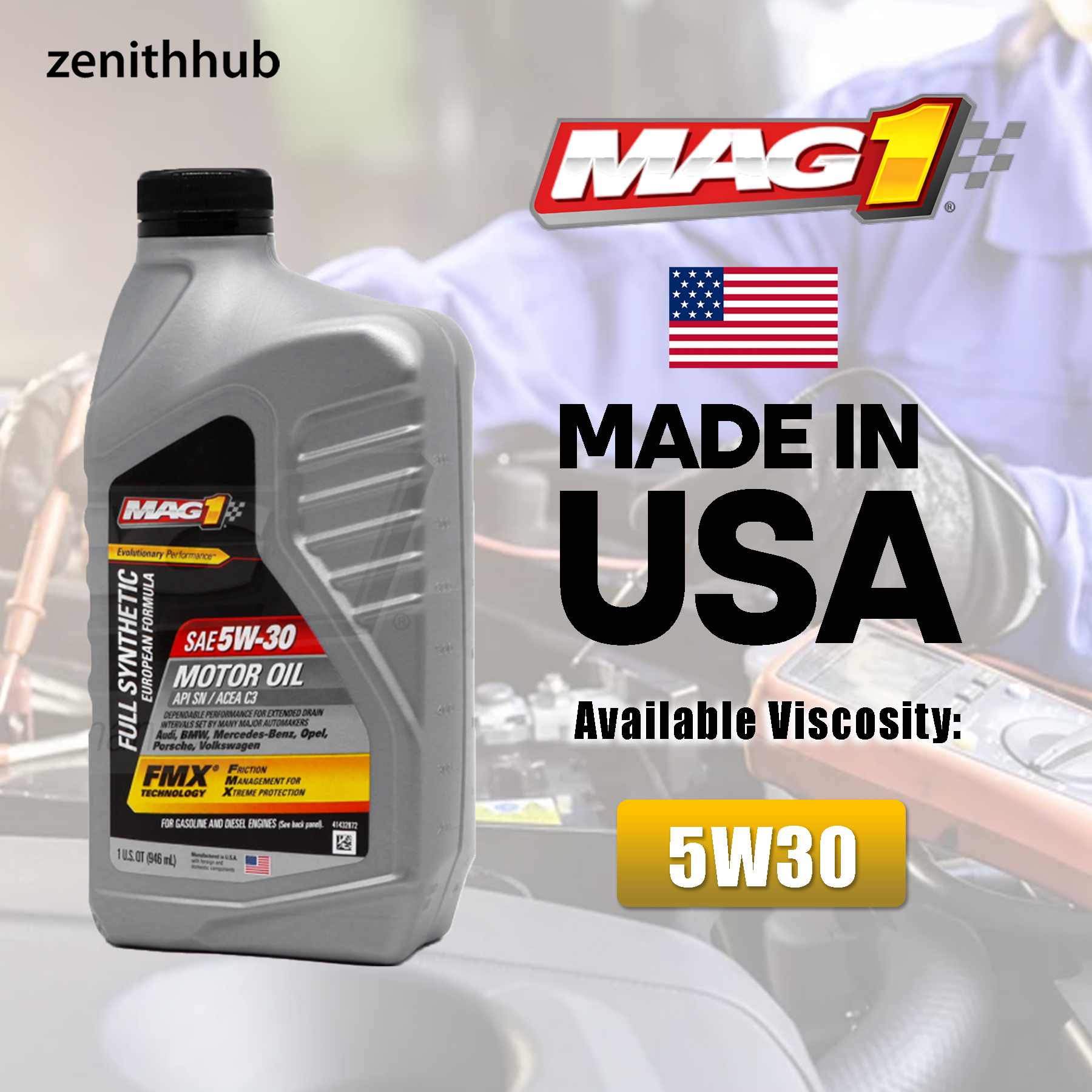 Mag-1 Full Synthetic 5W-30 – 1L (Gas / Diesel Engine) – Zenith Hub